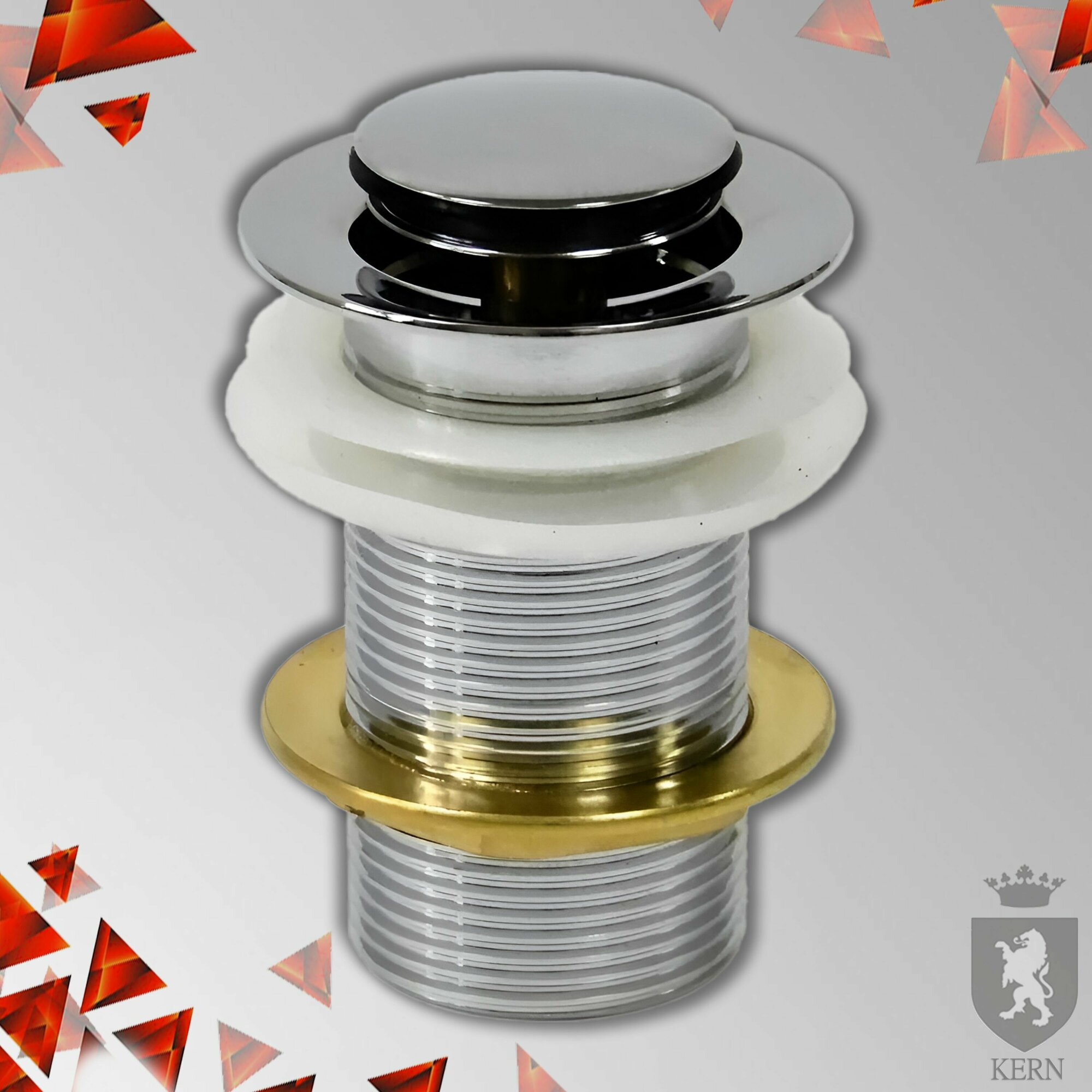 Донный клапан без перелива KERN C-2111 хром