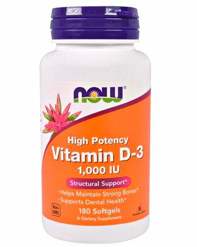 NOW Vitamin D-3 1000 ME 180 капс (NOW)