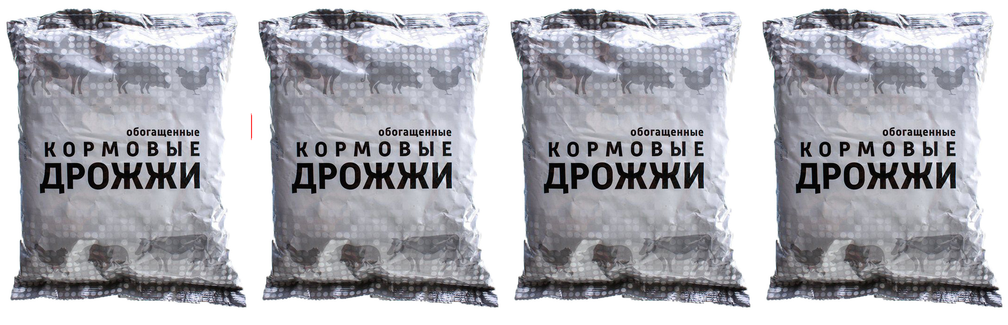 Дрожжи кормовые для кур и других животных, 1 кг, 4 шт.