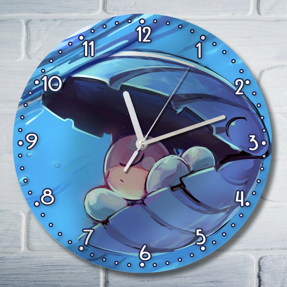 Настенные часы УФ "аниме покемон (Scarlet и Violet, пикачу, чармандер, сквиртл) - 10396"