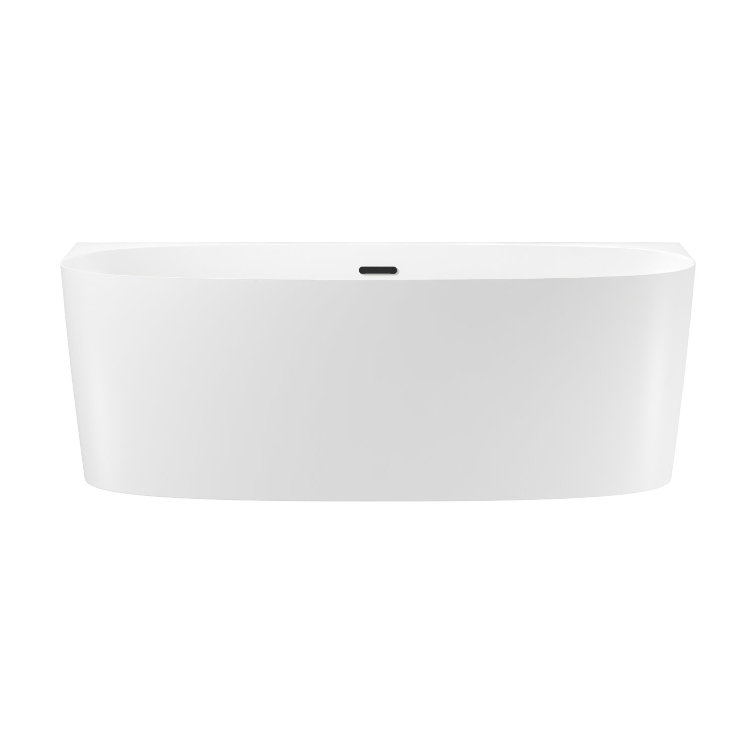 Пристенная ванна акриловая 170 х 75 см с каркасом и экраном Wellsee Belle Spa 2.0 235804003 в наборе 4 в 1: полукруглая ванна белый глянец, каркас, экран, слив-перелив