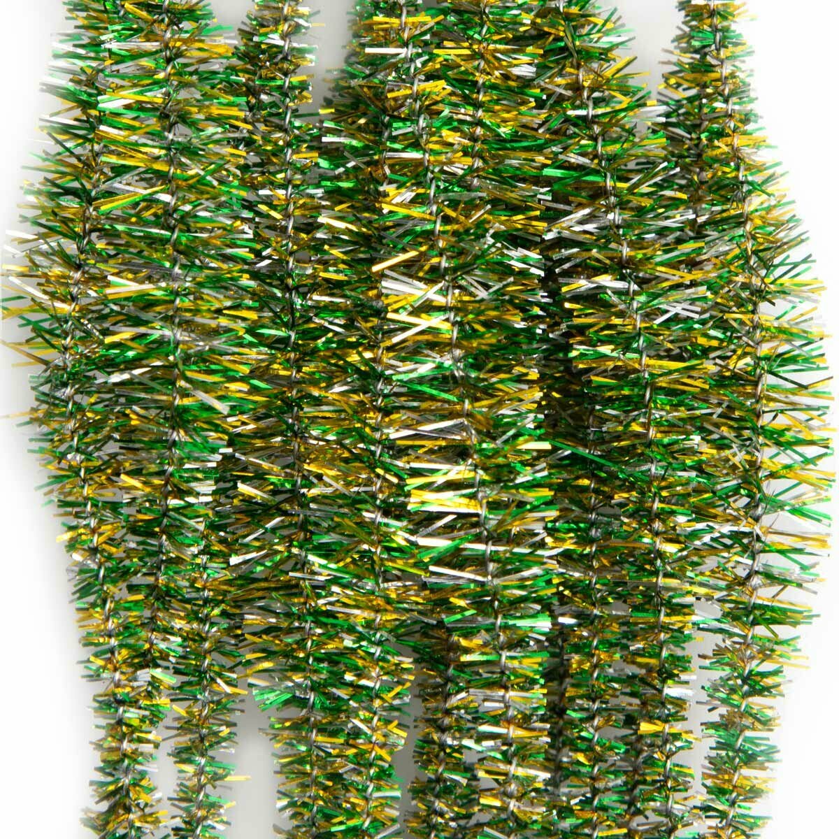 Проволока синельная блестящая 'Цветок', 12мм*300мм, 15шт/упак, Astra&Craft (B-043 зеленый/желтый)