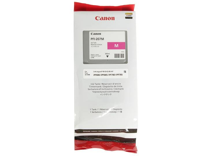 Чернильный контейнер Canon PFI-207M Magenta для iPF680/685/780/785
