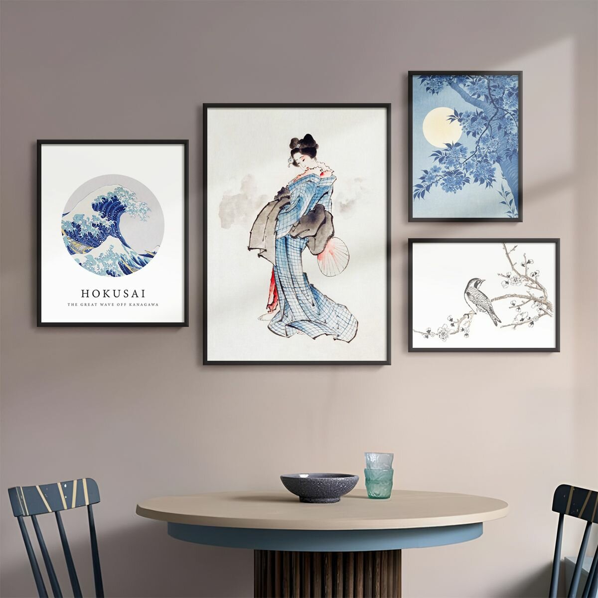 Постеры на стену для интерьера "Япония" 4 шт, набор постеров, плакаты на стену, 28 Картин