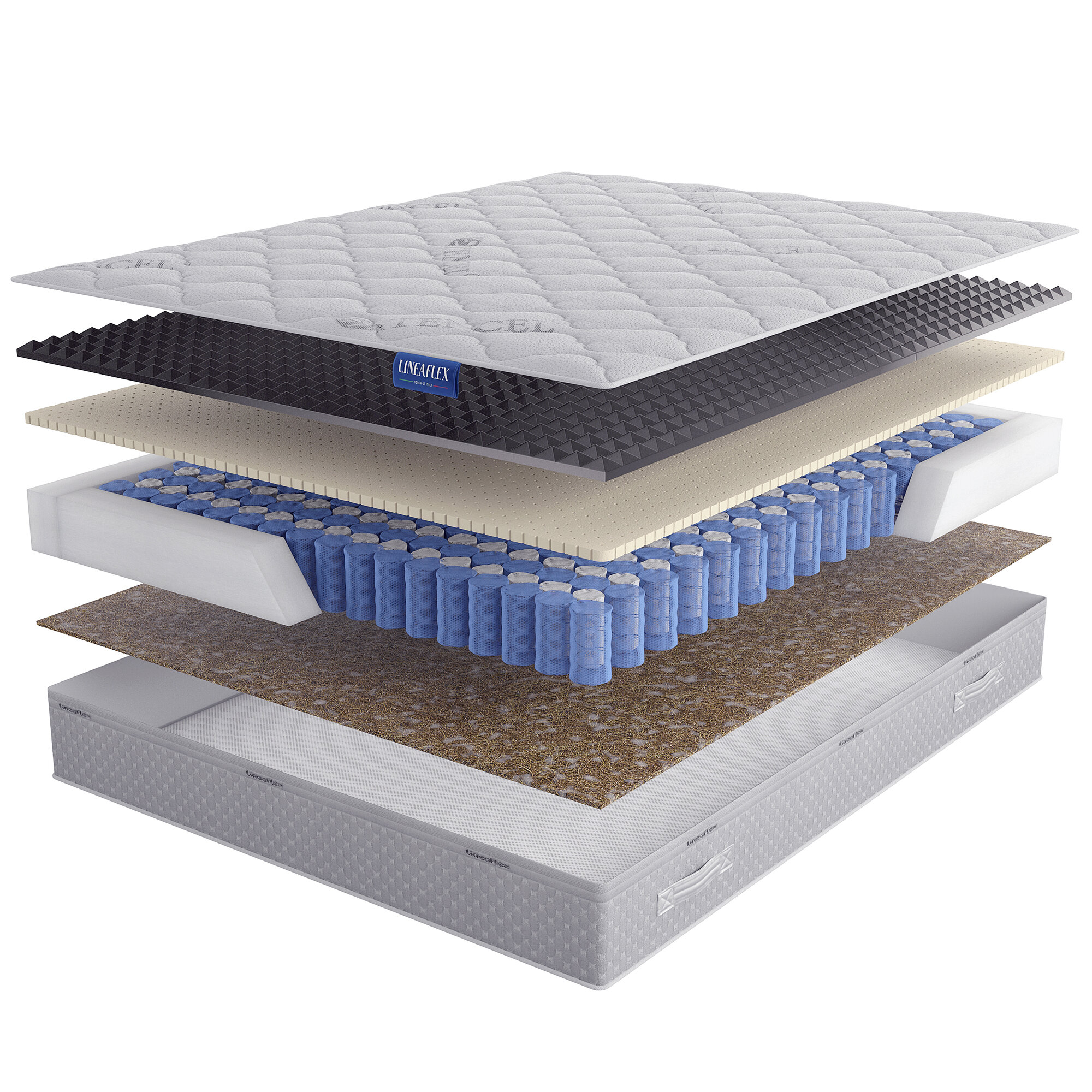 Матрас Lineaflex Milan Active 90х200, высота 24 см, анатомический средней жесткости латексный Независимые пружины