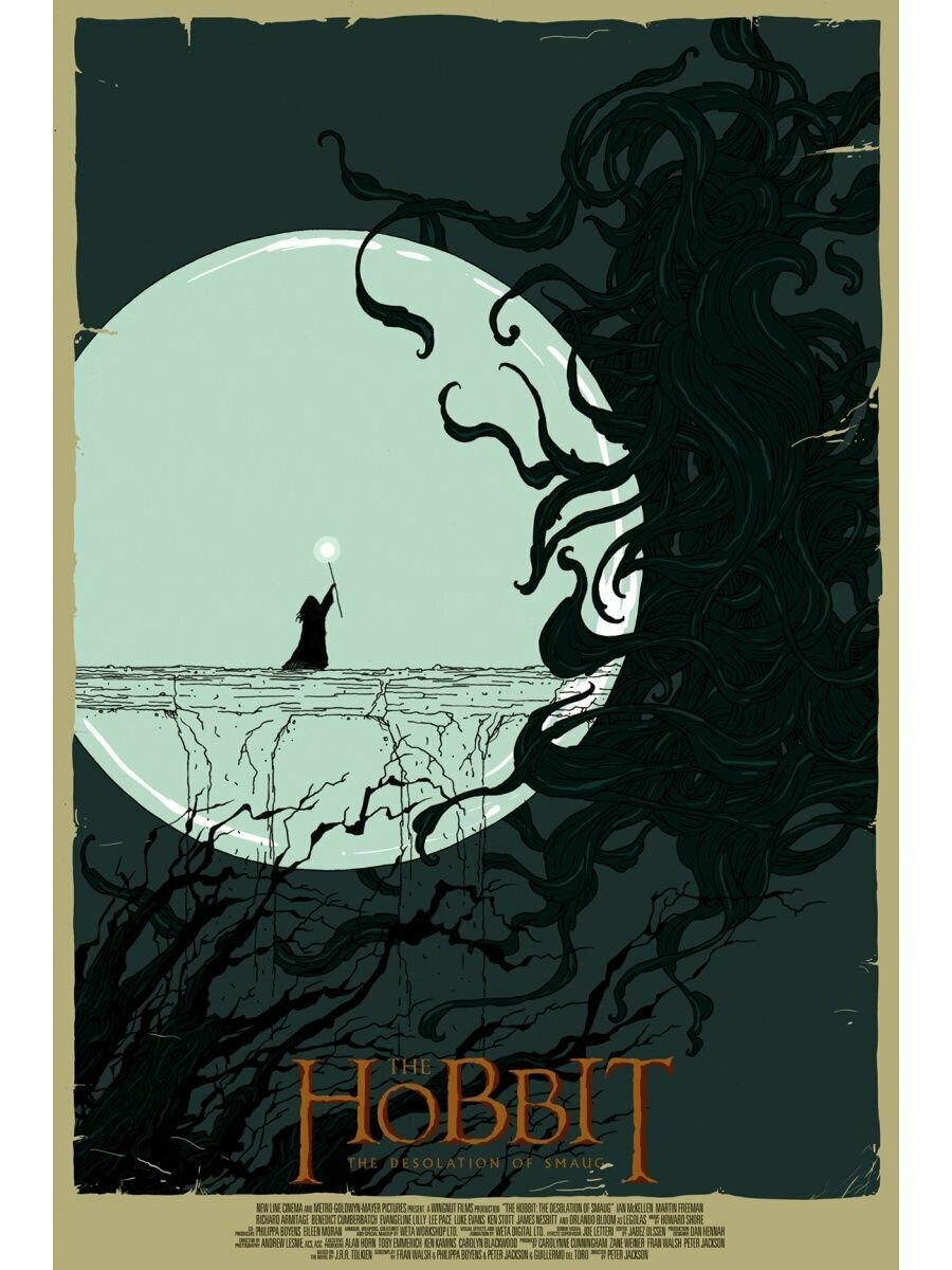 Постер "Хоббит. Пустошь Смауга. Встреча с опасностью."