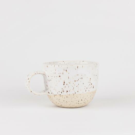 Чашка кофейная "Безье", керамика ручной работы, цвет молочный/бежевый 250 мл