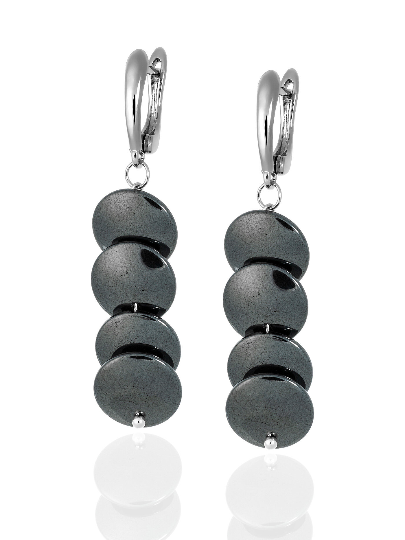 Серьги с подвесками L'attrice, гематит