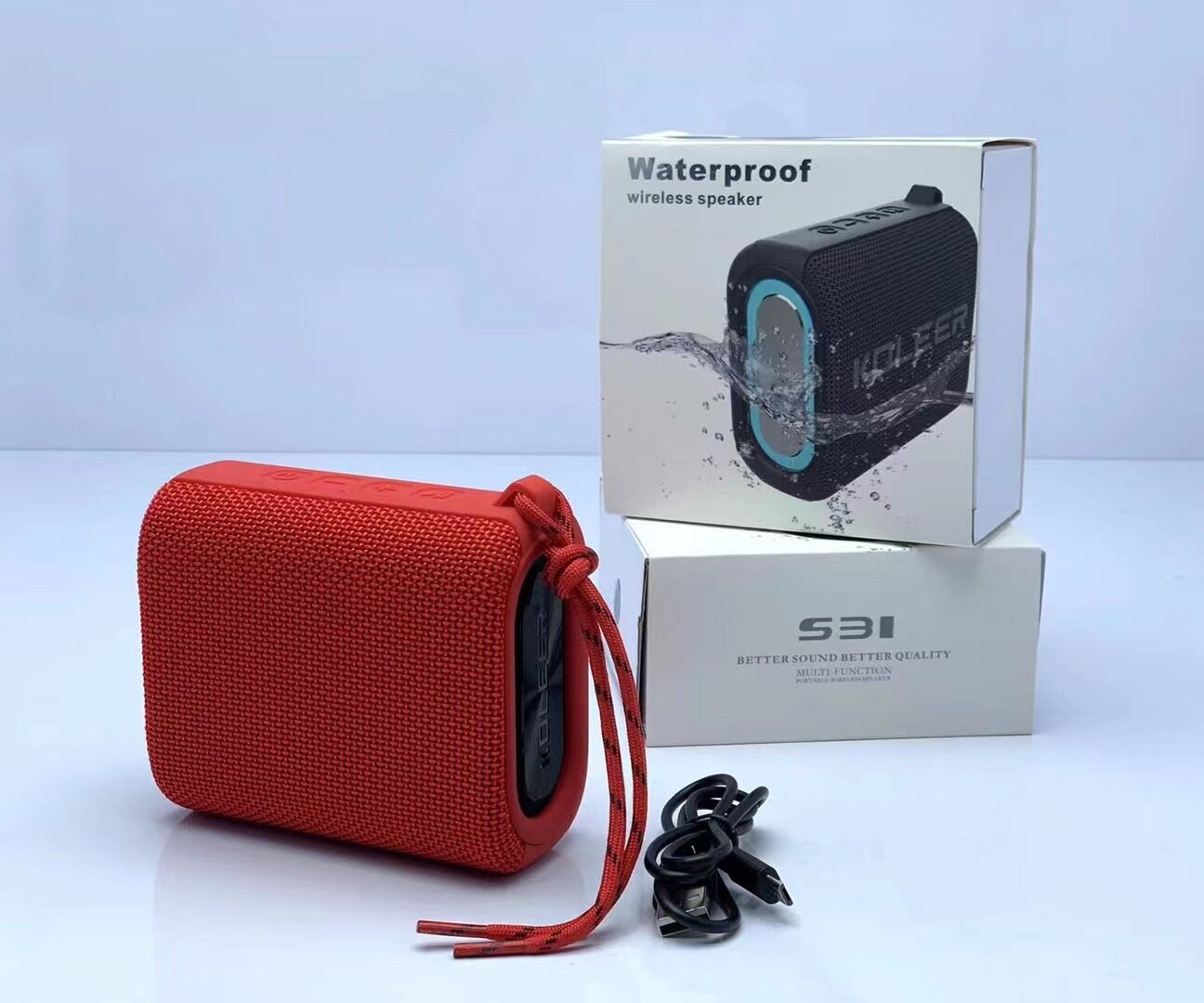 KOLEER S31 Водонепроницаемый Bluetooth-динамик для активного отдыха, портативный, с качественным басом, беспроводной Bluetooth-динамик