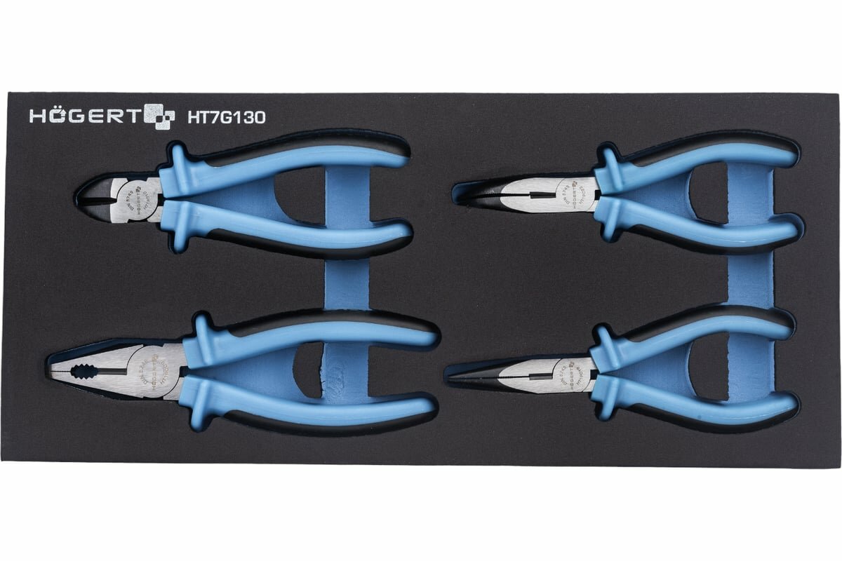 HOEGERT TECHNIK Набор клещей 4шт, ложемент EVA HT7G130