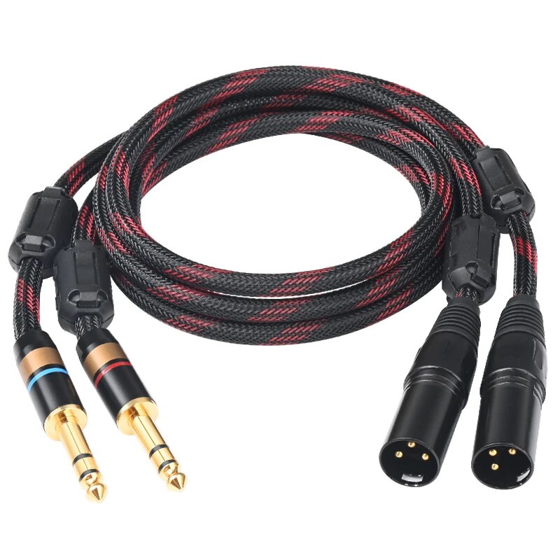 ATAUDIO HIFI двойной аудиокабель 6,5 мм в 2 XLR dual to 2xlr male, 1 м