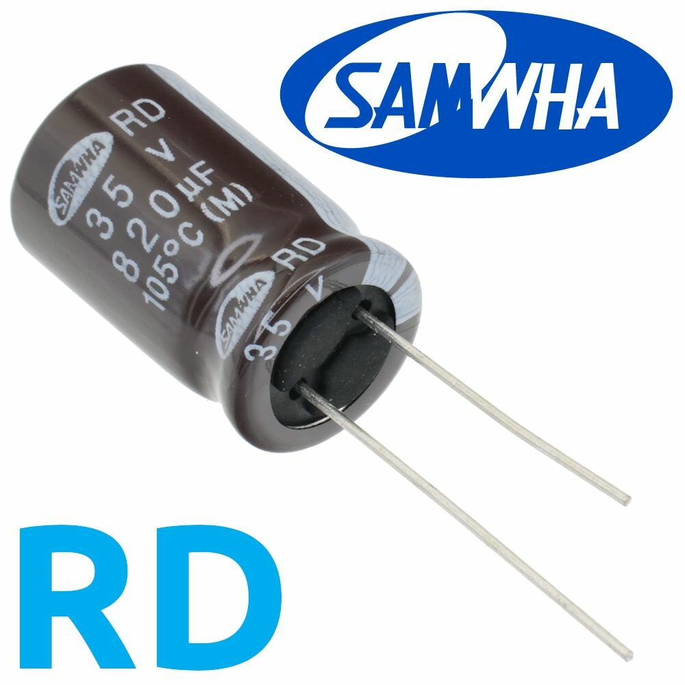 820мкФ 35В / RD / 13x20 / 105 С / конденсатор электролитический (4шт)