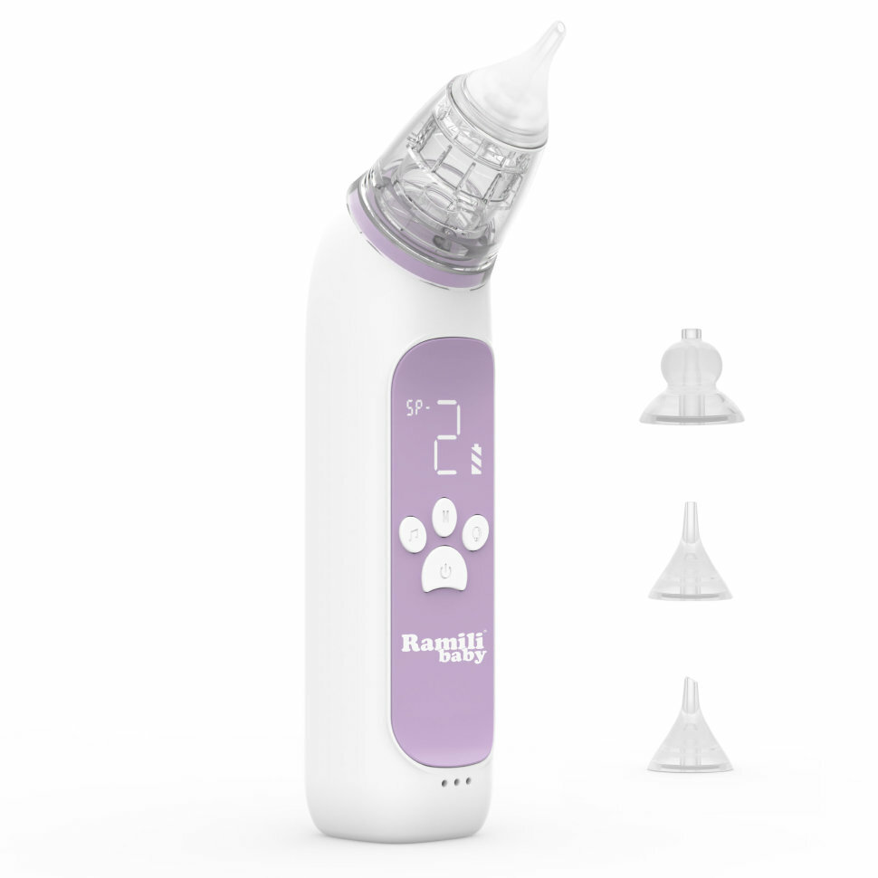 Аспиратор Ramili Baby Medical AN350, бесшумный, с мелодиями и подсветкой