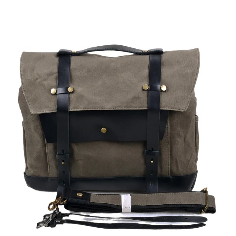 Мотосумка Army Green Black, боковая сумка для мотоцикла