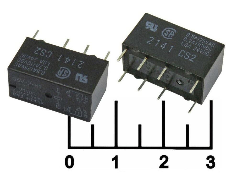 Реле =24V 0.5A/125V G5V-2-H1 OMR