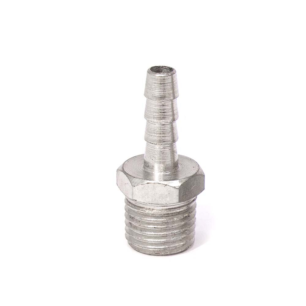 Штуцер ёлочка с резьбой SH-E6-1/4M для работы с жатым воздухом и жидкостями, Арт. 7778