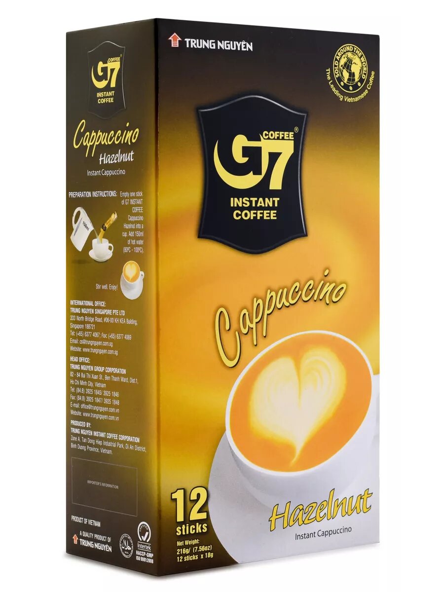 Кофе растворимый Капучино Лесной Орех 216 г