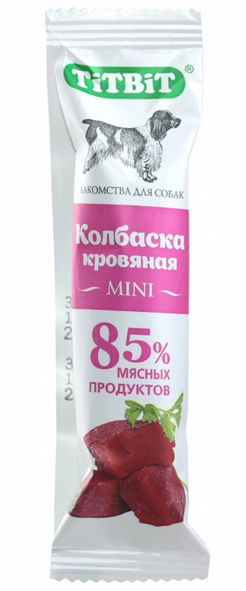 Лакомство TIT BIT для собак колбаска кровяная (1 шт)
