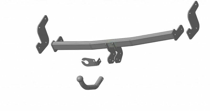 Фаркоп Hyundai Solaris II седан 2017-2022, Kia Rio IV седан 2017-2020, условно-съемный,(без электрики) Трейлер.7242