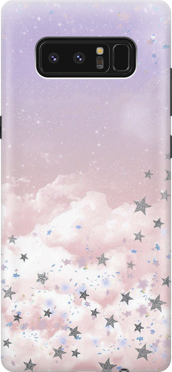Силиконовый чехол Небо в звездах на Samsung Galaxy Note 8 / Самсунг Ноут 8 с эффектом блика