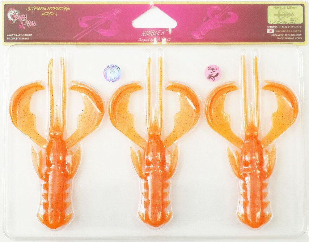 Силиконовая приманка Crazy Fish NIMBLE 5 45-125-18-6