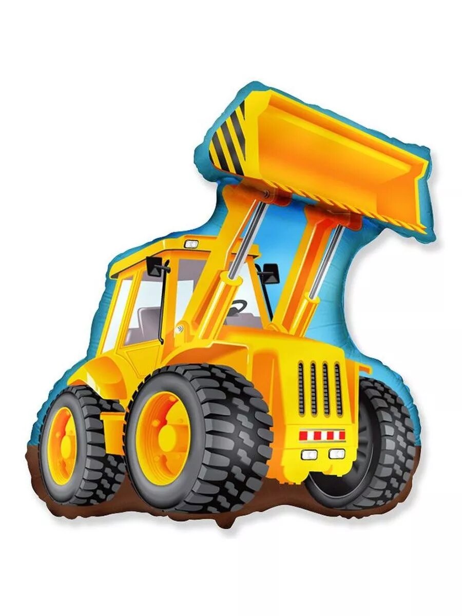 Экскаватор, фольгированный шар (32"/81 см ) 1 шт. / FLEX METAL, Испания