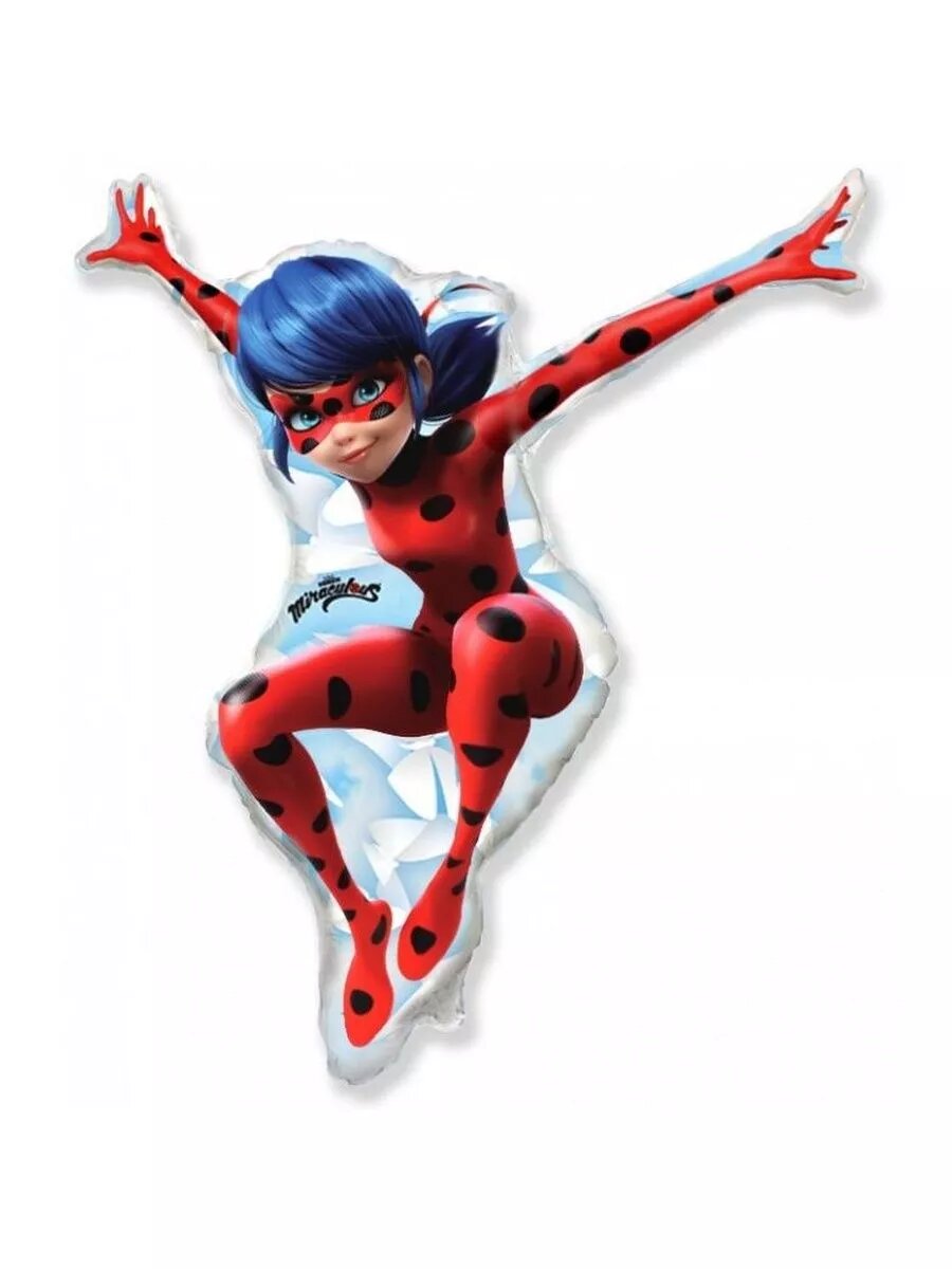 Леди Баг мини / Lady Bug, фольгированный шар (14"/36 см ) 1 шт. / FLEX METAL, Испания