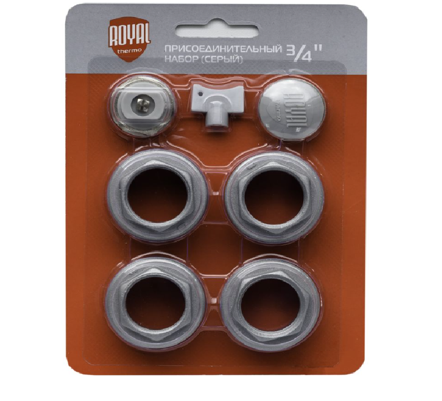 Набор присоединительный Royal Thermo 3/4 silver RT03.1-2, НС-1156765 СКЛ.