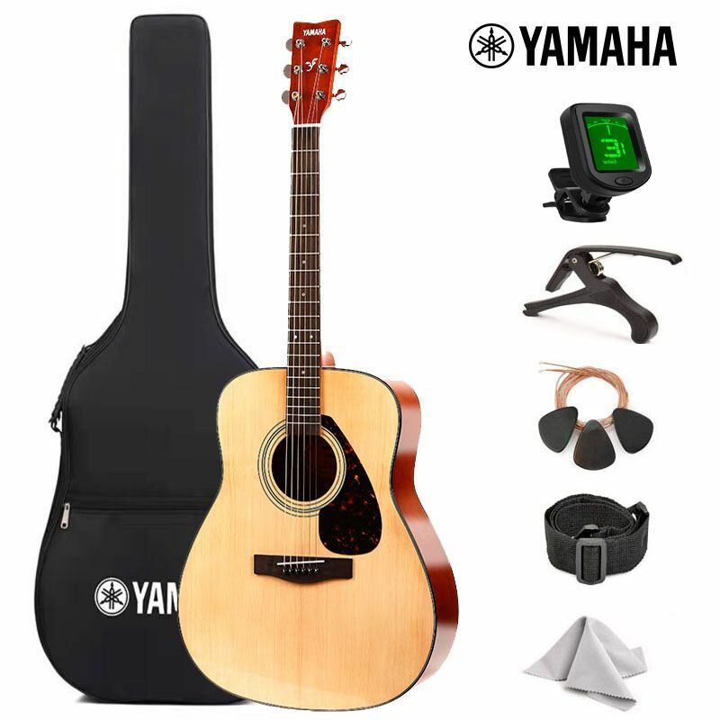 Комплект YAMAHA F600 6-струнная акустическая гитара, Дредноут (Вестерн) + кейс
