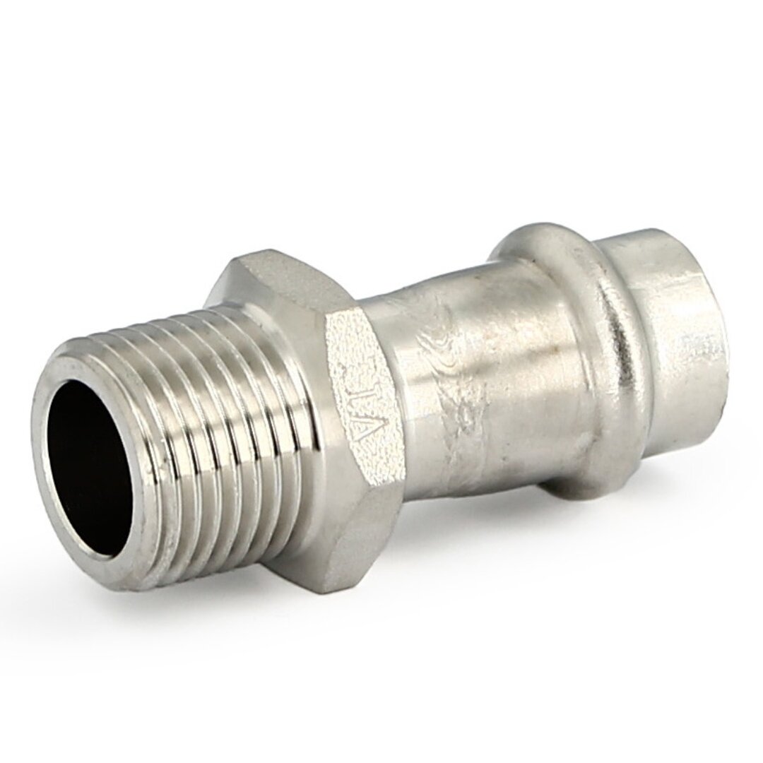 Муфта под пресс 18 х 1/2" (НР) UNI-FITT из нержавейки