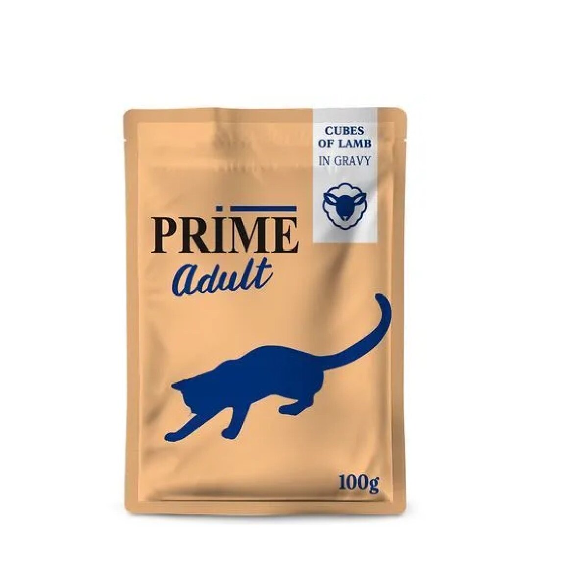 PRIME Кусочки из ягненка в бульоне для кошек 100г
