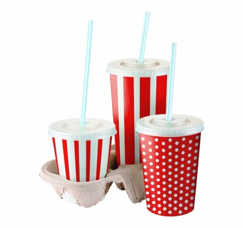 Набор стаканов картонных 300мл d-90мм уп/50шт для холодного