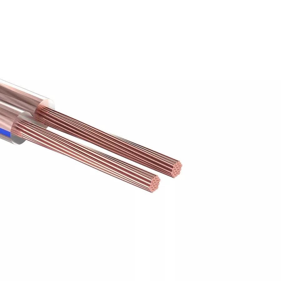 Кабель акустический 2х0,75мм, прозрачный BLUELINE, 100м REXANT