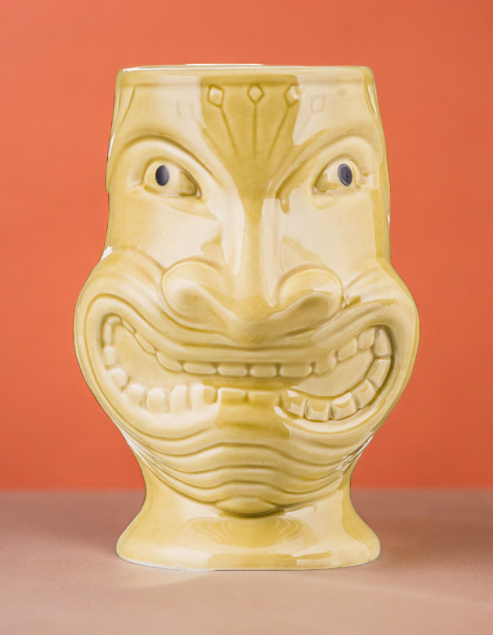 Стакан для коктейлей Mornsun Тики 350мл, 65х65х125мм, керамика, горчичный