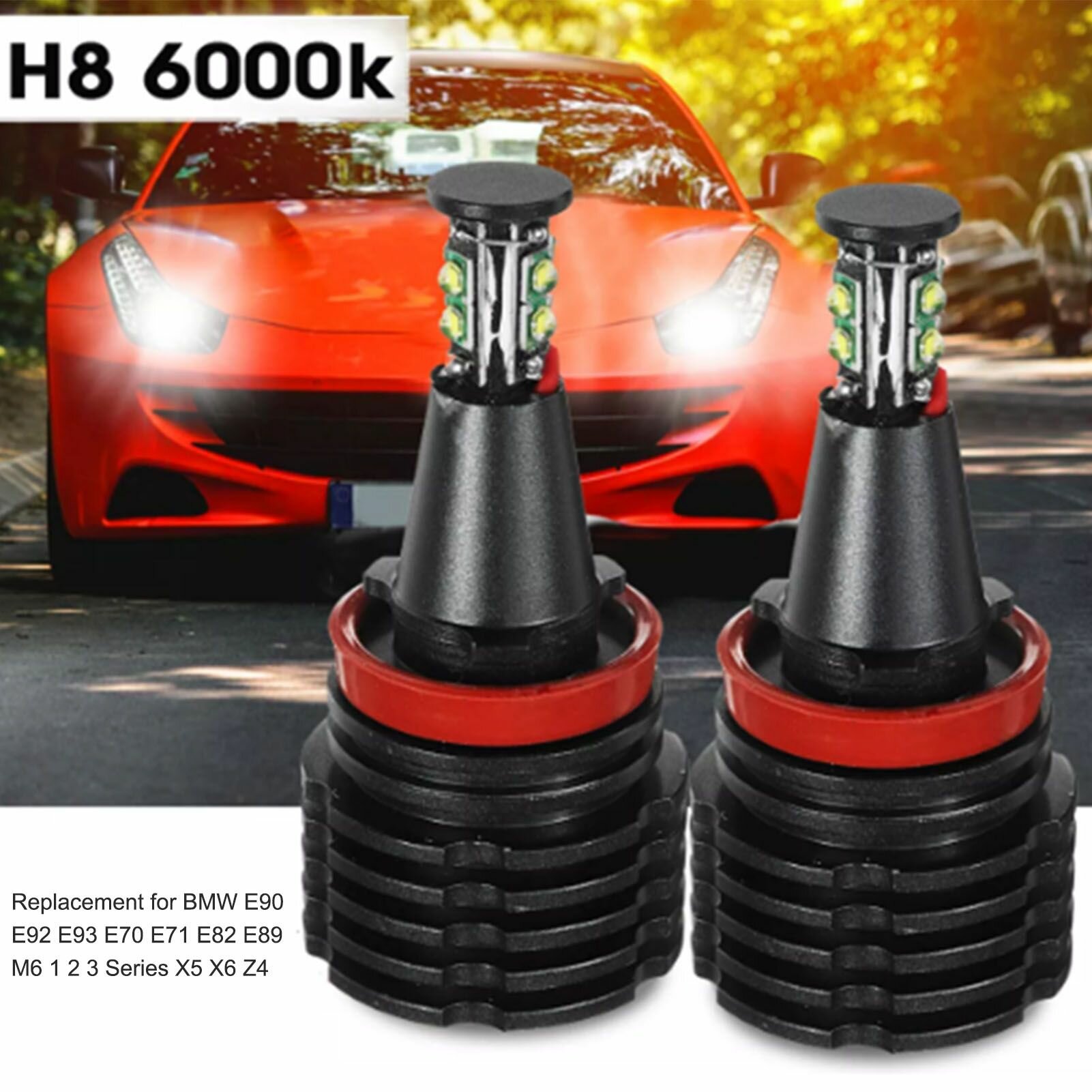 LED "ангельские глазки" 80Вт для BMW E90/E92/X5/X6