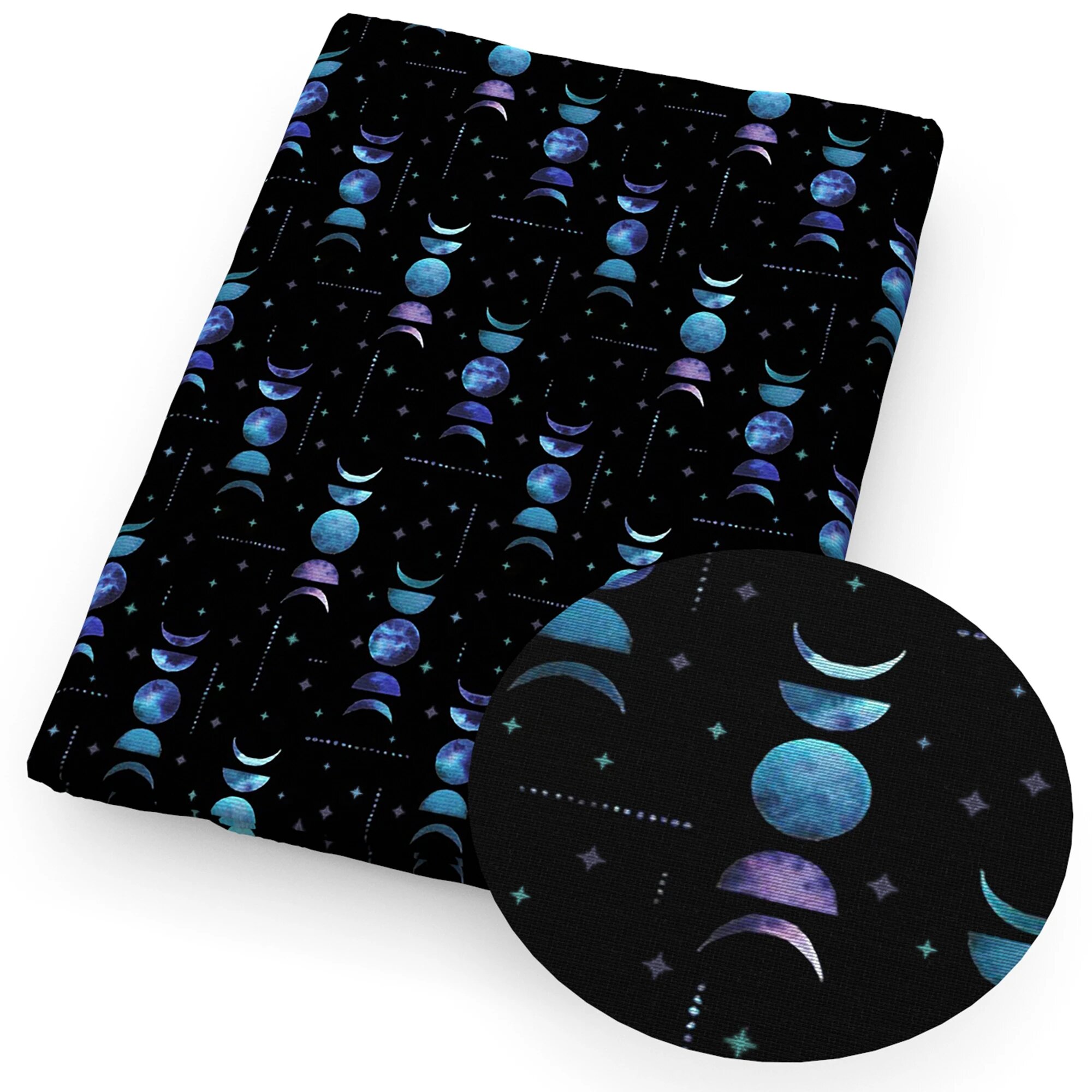 Черная грибная ткань полиэстер хлопок 50*145 см для шитья Темно-синий, Polyester Cotton, 1213115