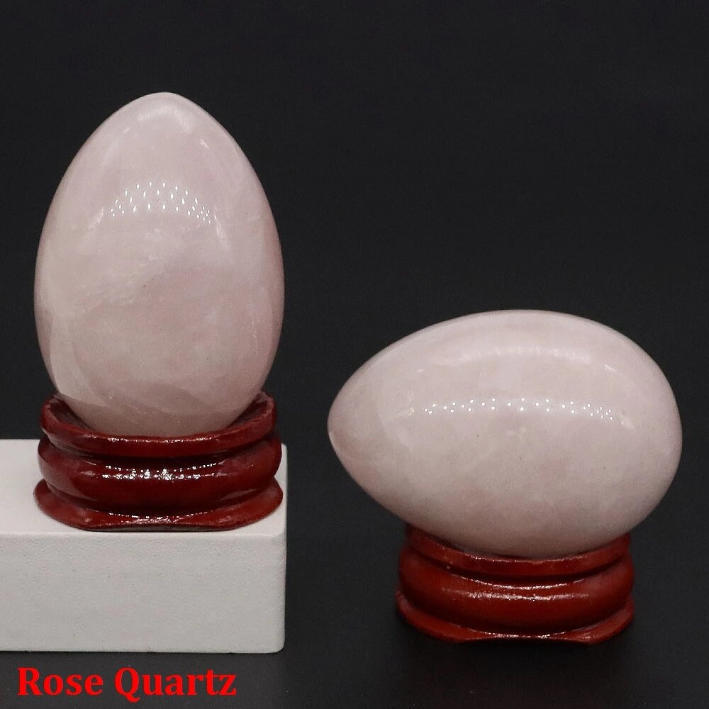 Йони яйцо из природного кристалла Розовый, Rose Quartz