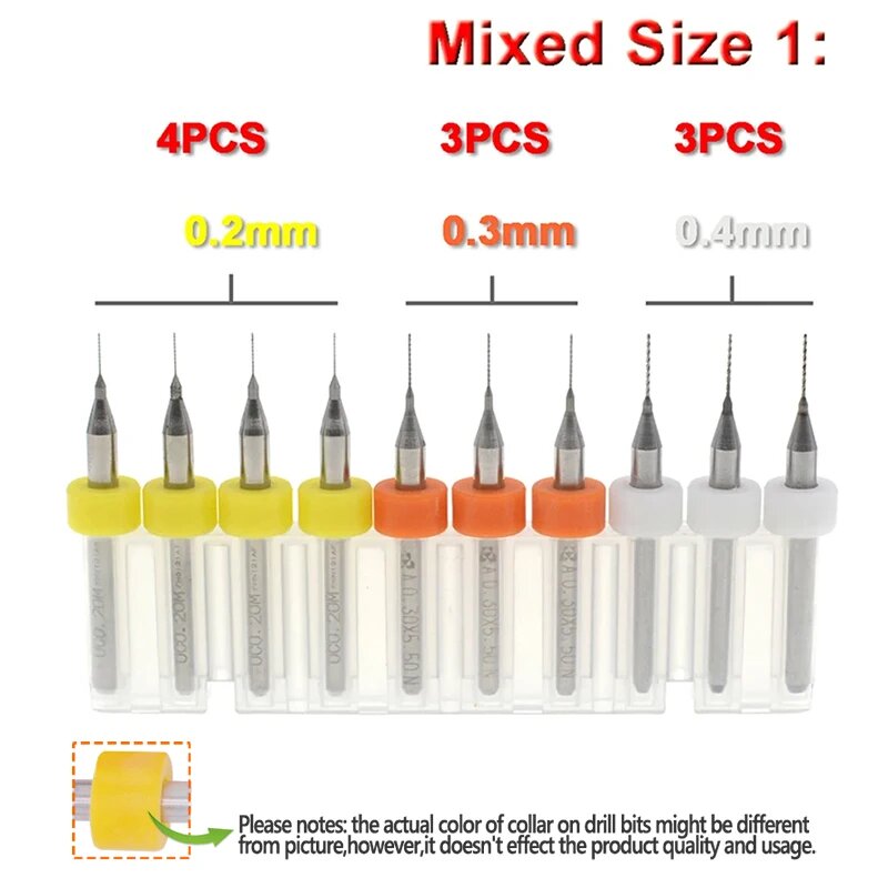 Комплект чистильных сверл 5Aplusreprap для сопел MK7/MK8 Mixed Size 1
