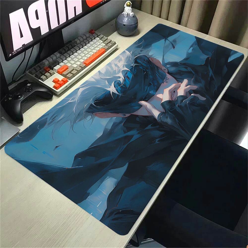 Аниме 900x400 мм Jujutsu Kaisen коврик для мыши аксессуары для геймеров настольный коврик для клавиатуры