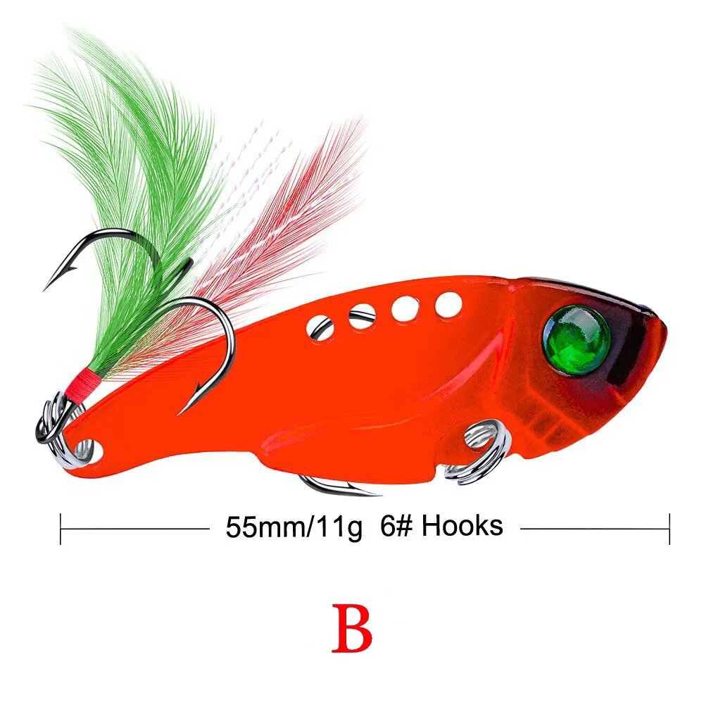 SANMO блесна ложка для щуки 55 мм 11 г 8 цветов Оранжевый, B