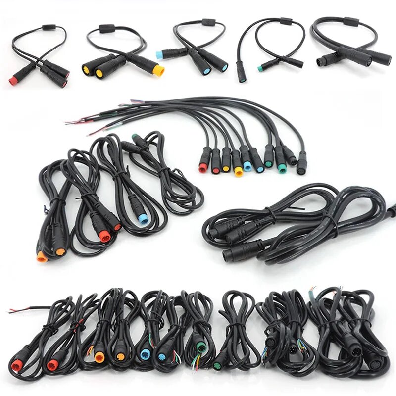 M8 E-bike Line 2 3 4 5 6 8-контактный кабель для датчика скорости 5П, female plug 1m