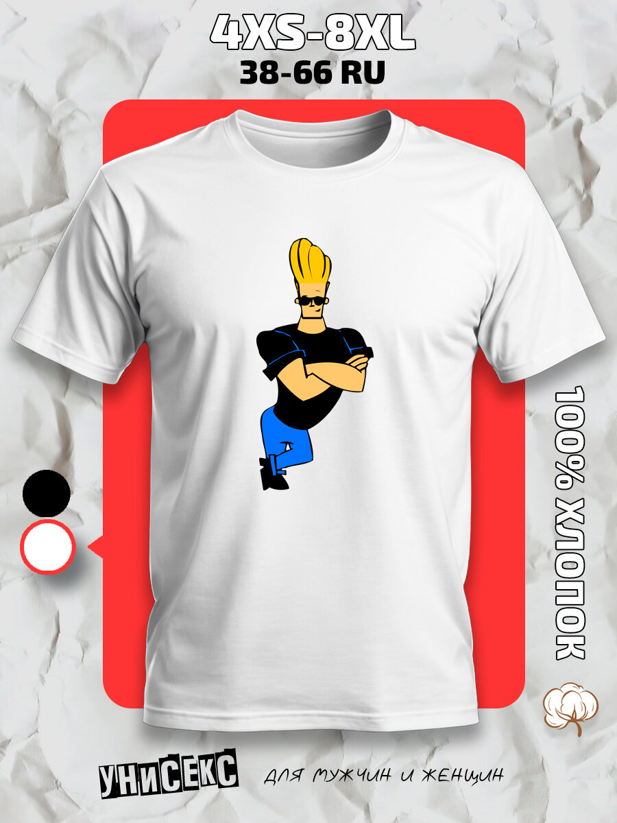 Футболка с принтом Джонни Браво Johnny Bravo