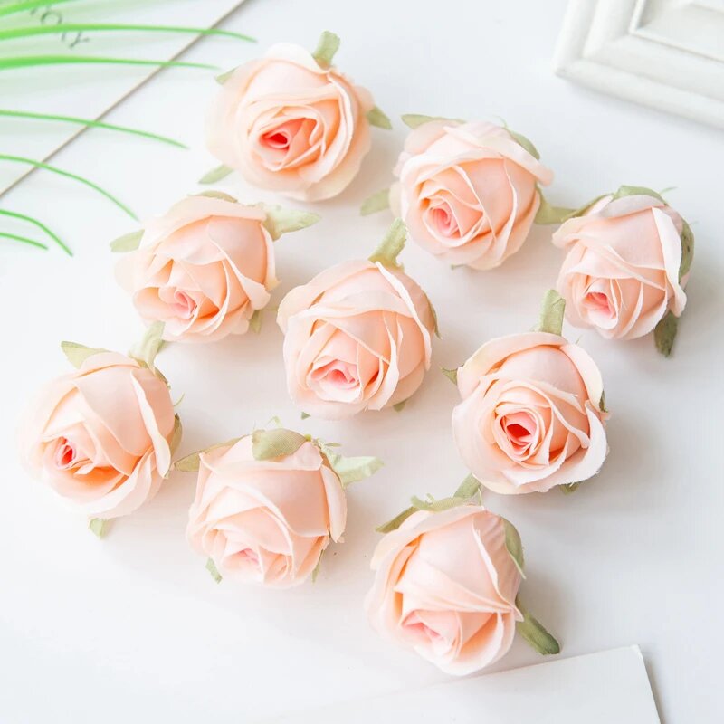 Искусственные цветы Голова розы smr, шелк, набор из 5 или 10 штук 5Pcs, Color 1