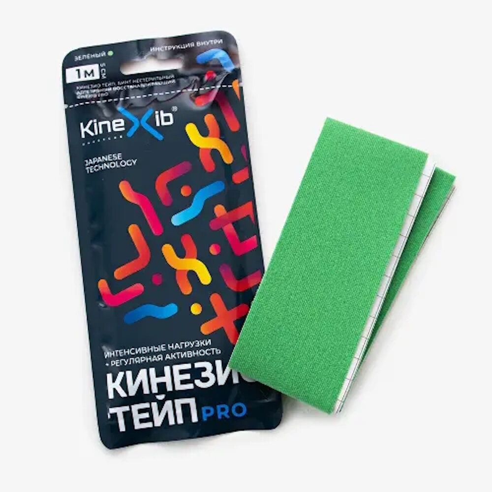 Кинезио-тейп Kinexib Pro (1м*5см), Зеленый