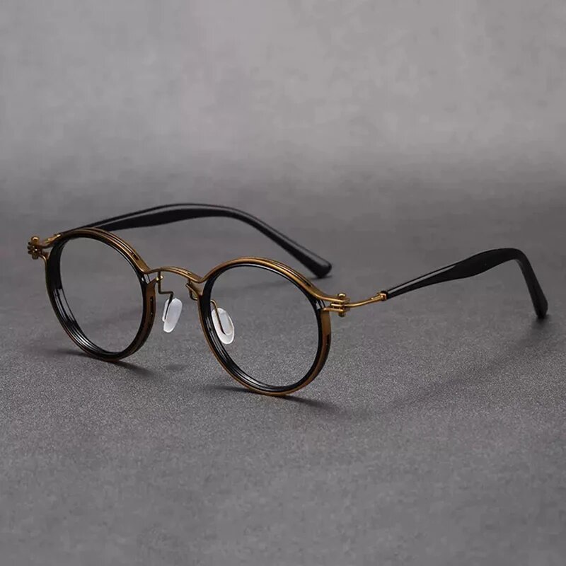 Круглые очки bronze anti blue light -250