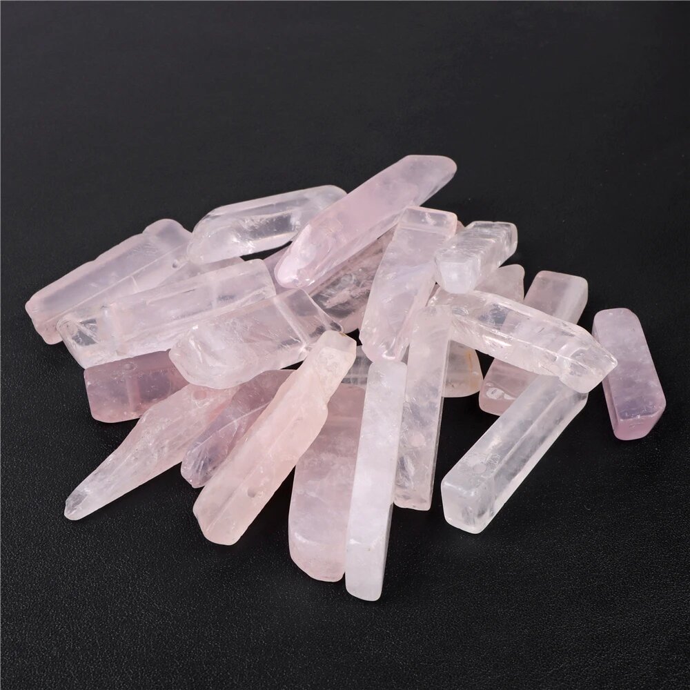 Кристаллы кварц бусины Vinswet 5 шт Розовый, Pink Quartz