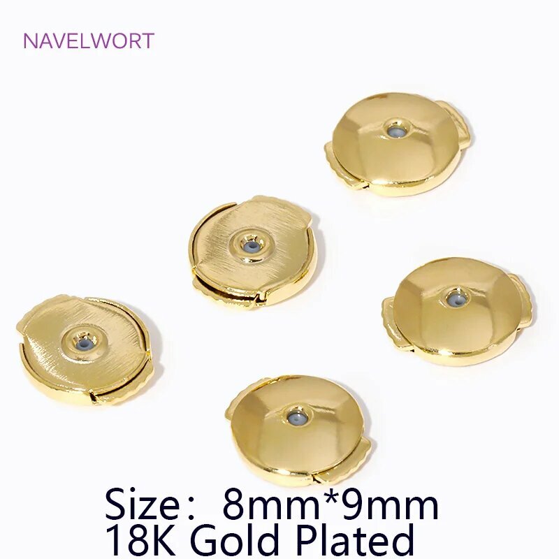 Заглушки для сережек 18K Gold Plated 8x9 мм
