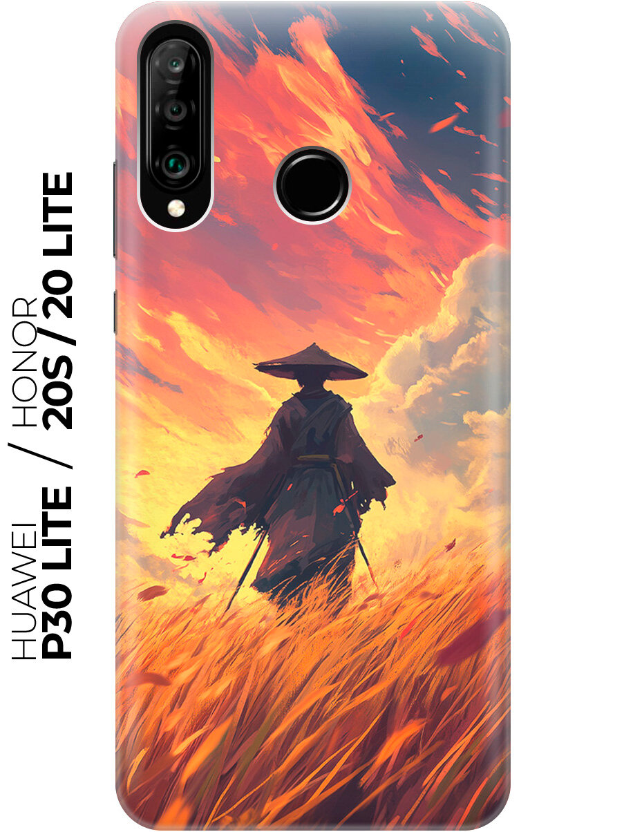 Силиконовый чехол на Honor 20 Lite / 20s / Huawei P30 Lite с принтом "Ронин"