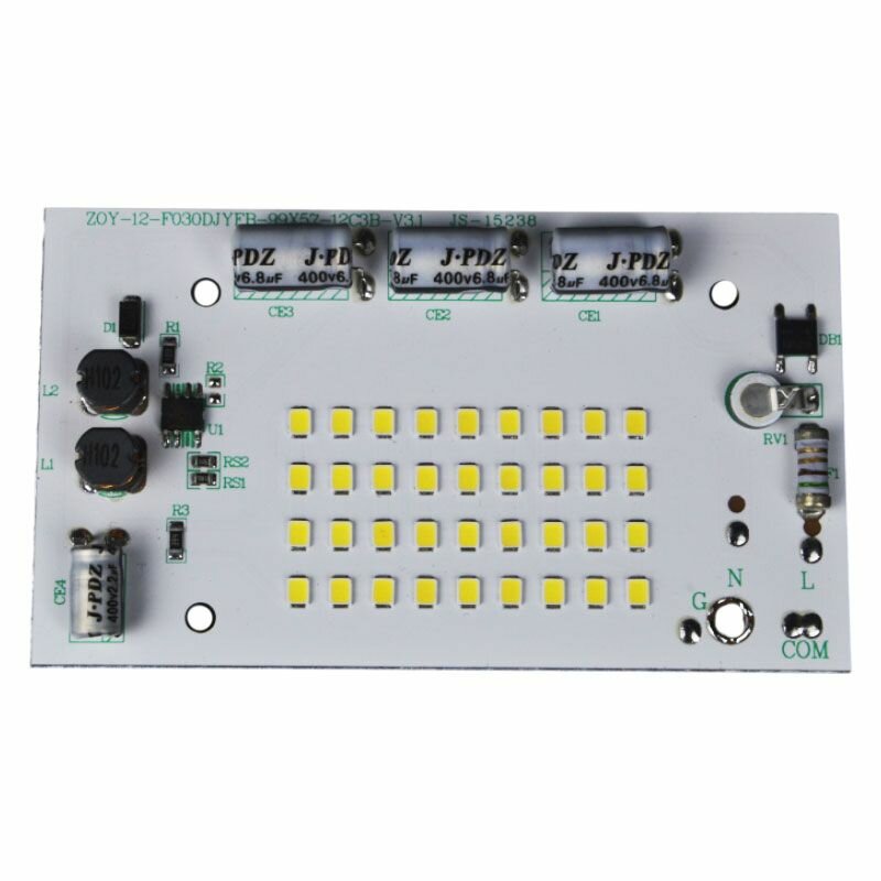 AC85-265V Светодиодная матрица 30 ВТ, LED, холодный белый, Подходит для прожекторов