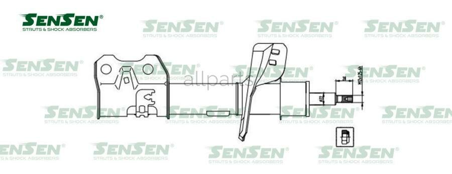 SENSEN 42141394 Амортизатор перед. лев. Honda CR-V III (RE) CR-V Mk III (RE) 2.0-2.4(2.4)\Бензин Дизель \2007-2009